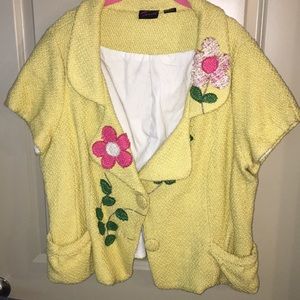 Jackets & Coats | Yellow Flower Jacket | Poshmark